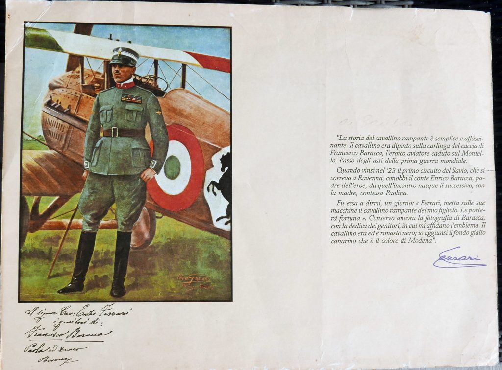 Baracca Description Dedicated by Enzo Ferrari to Graham Gauld – Motor ...